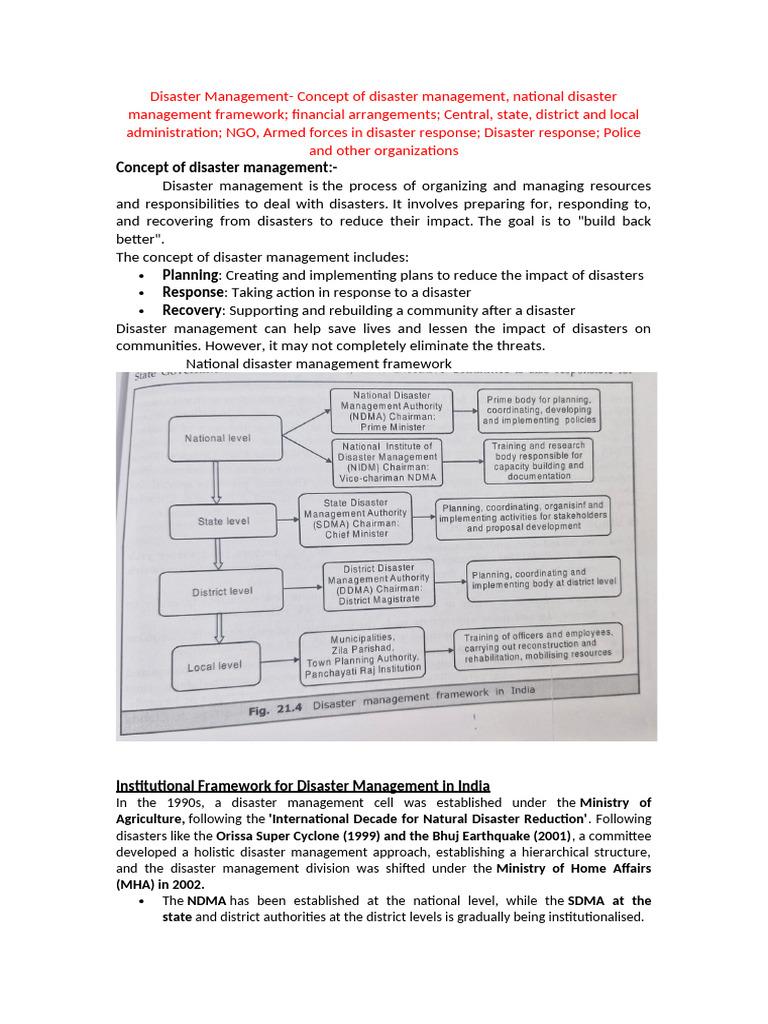 Disaster Management Pdf Emergency Management Non Governmental