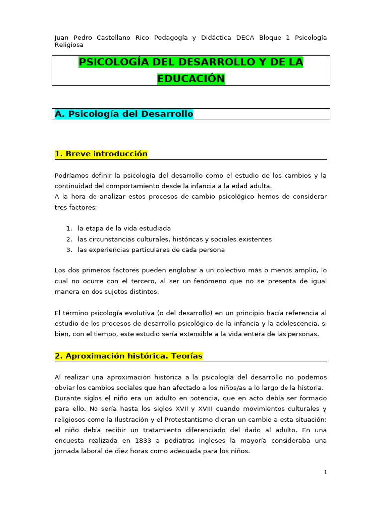Psicolog A Del Desarrollo y de La Evolucion | PDF | Sicología | Psicología Educacional