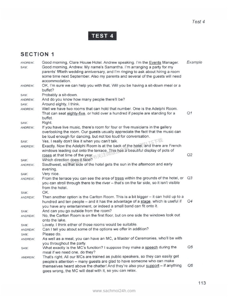 Audio Script - Hôm Thi 02.01 | PDF