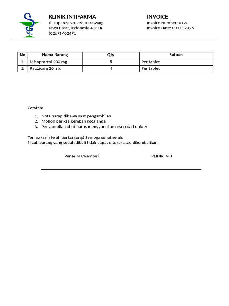 INVOICE APOTEK[1] | PDF