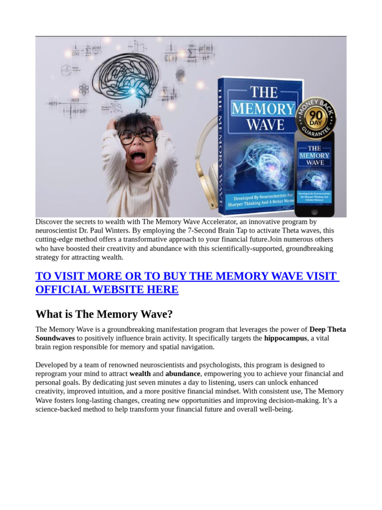 The Memory Wave (LEGIT OR SCAM) - Really Work? | PDF | Memory | Creativity
