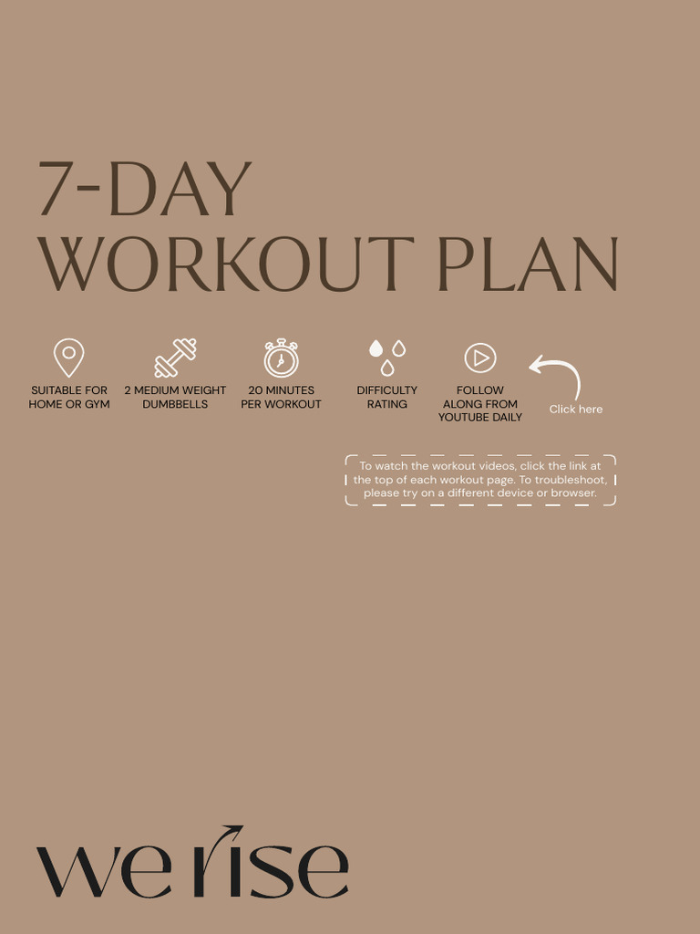 7-Day Home Workout (1) | PDF | Strength Training | Physical Exercise