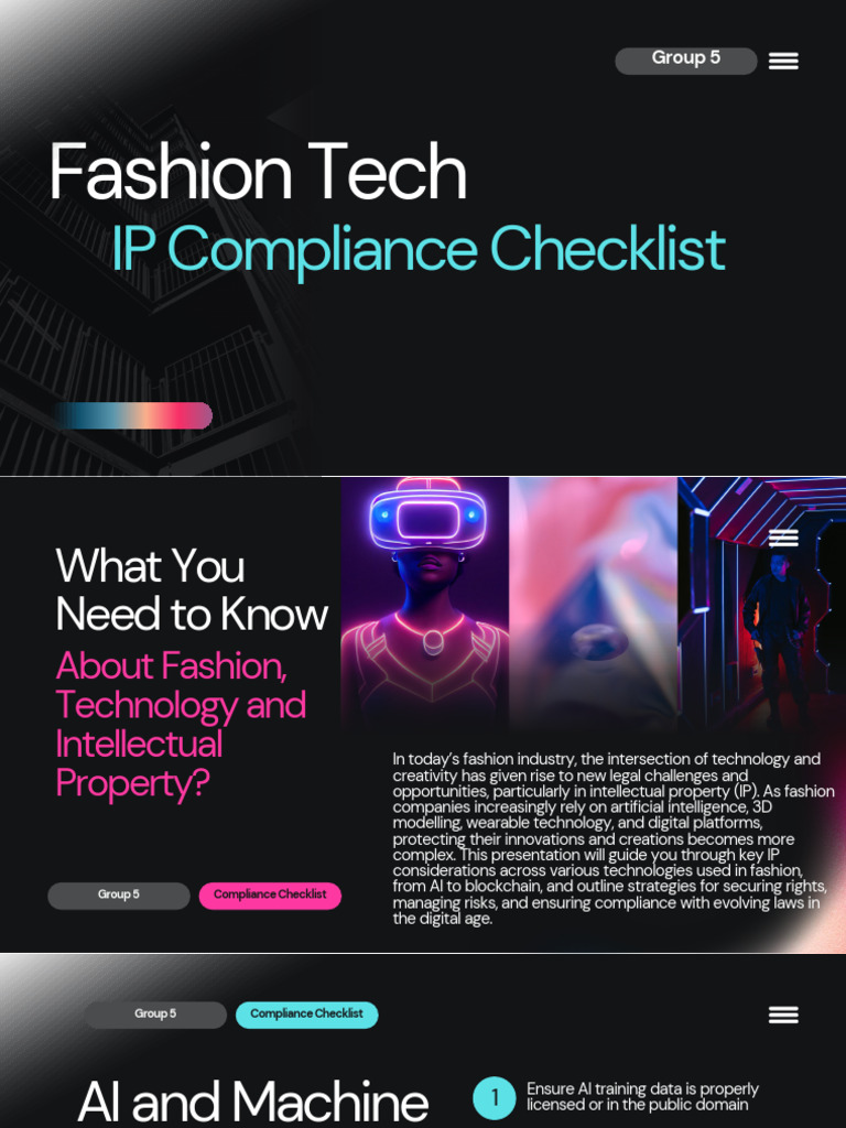 Fashion Tech IP Compliance Checklist | PDF | Intellectual Property ...