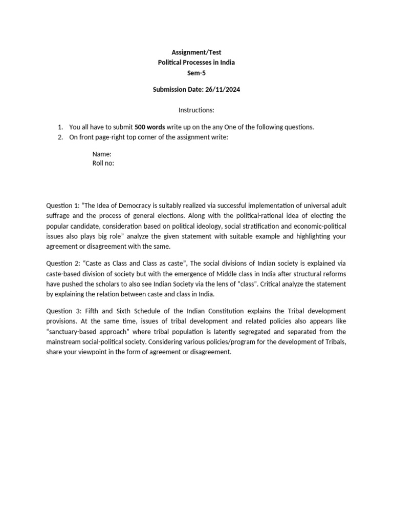 Assignment-Test PPI sem5-Aug-Dec 2024 | PDF