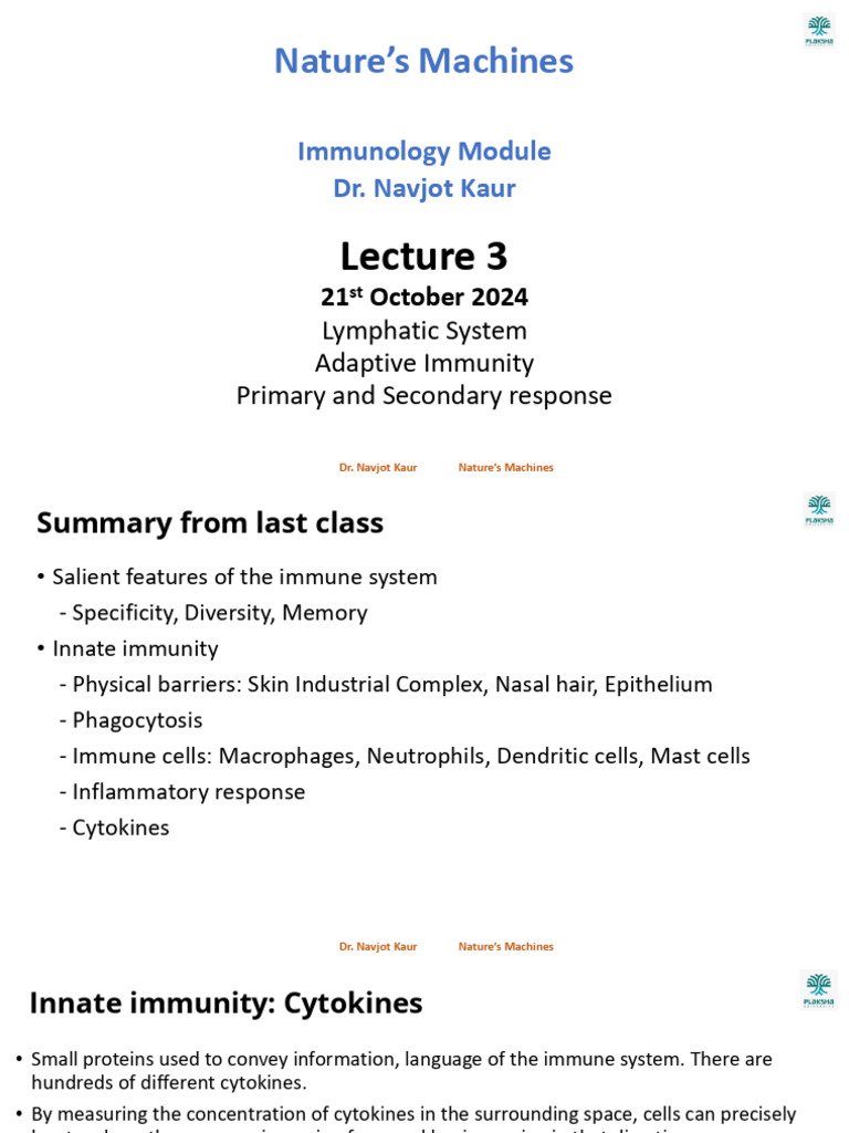 Lecture 3 Immunology Pdf Immune System Innate Immune System