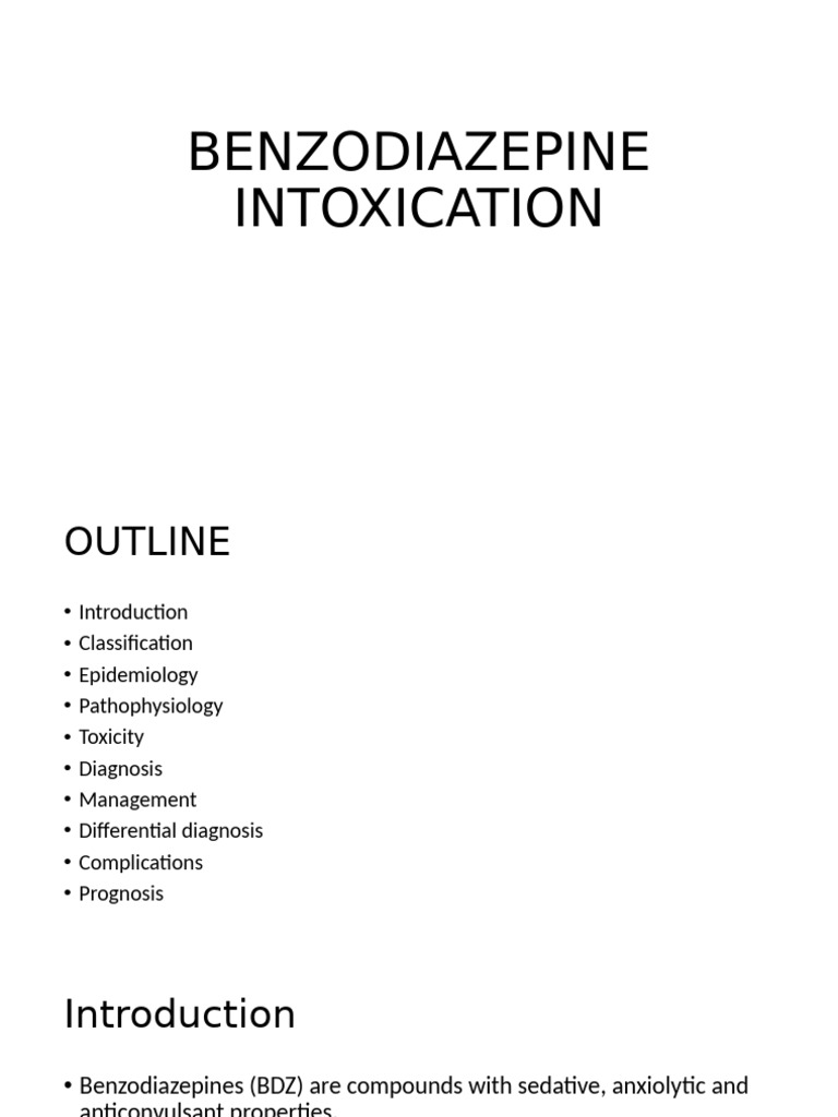 Benzodiazepine Intoxication Overview | PDF | Benzodiazepine | Drugs ...
