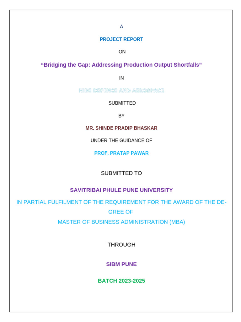 Pradip Shinde - OSCM - SIBM | PDF | Project Management | Scheduling (Production Processes)