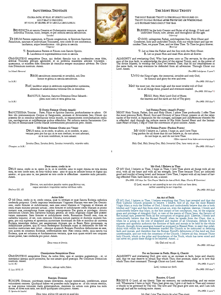 Prayers to the Holy Trinity in Latin | PDF | Christian Worship And ...