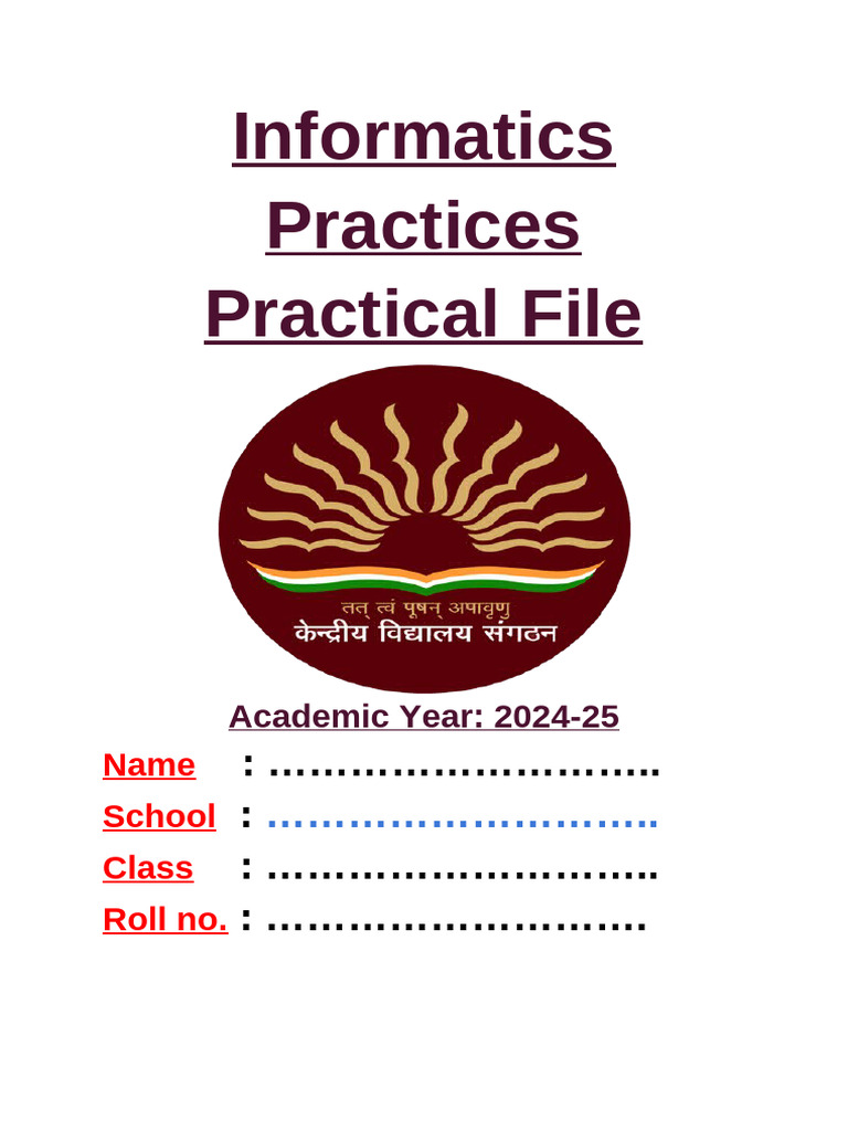 Front Pages Practicalfile Cs Xii (2) | PDF