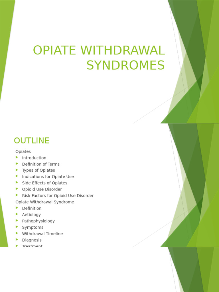 Opiate Withdrawal Syndromes | PDF | Opioid | Opioid Use Disorder
