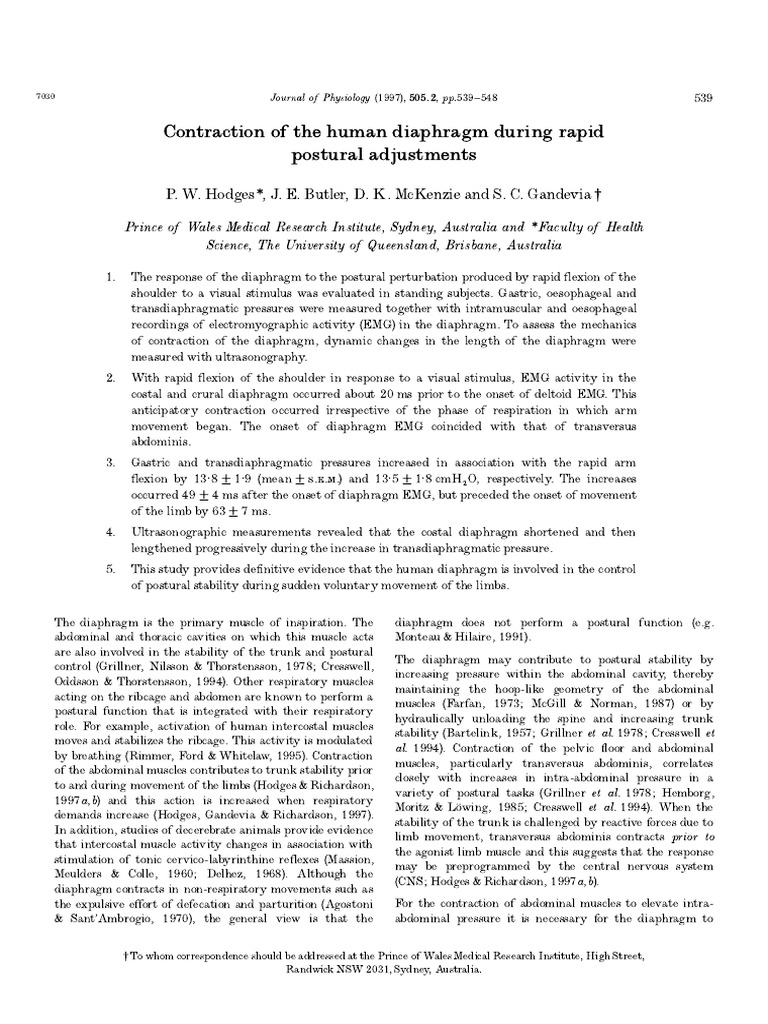 Contraction of The Human Diaphragm During Rapid | PDF ...