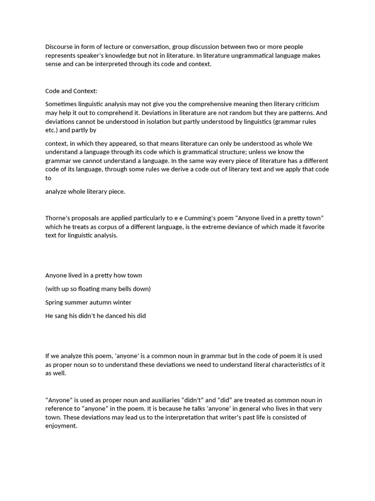 Stylistics - Docx Version 1 | PDF | Linguistic Morphology | Linguistics