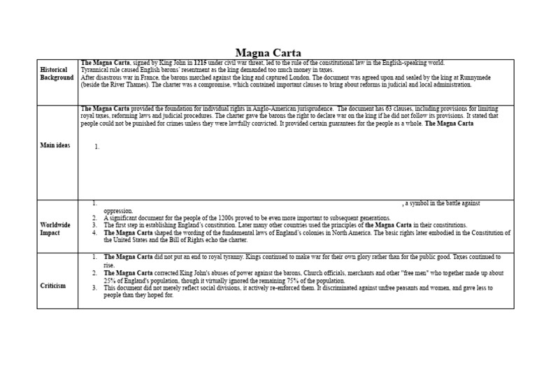 ESL activities | PDF | Magna Carta | Constitution