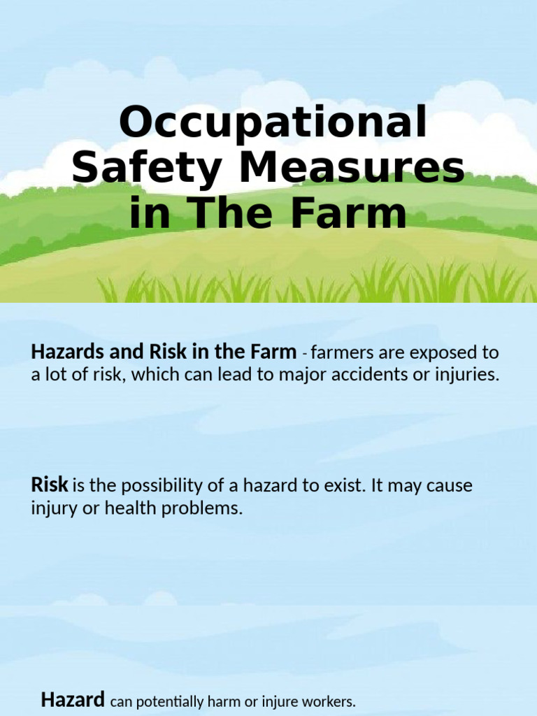 Farm Occupational Safety Guidelines | PDF | Hazards | Personal ...