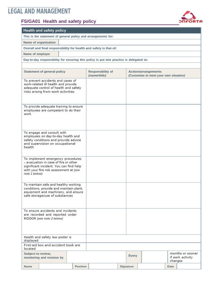 Conf Policy Checklist | PDF