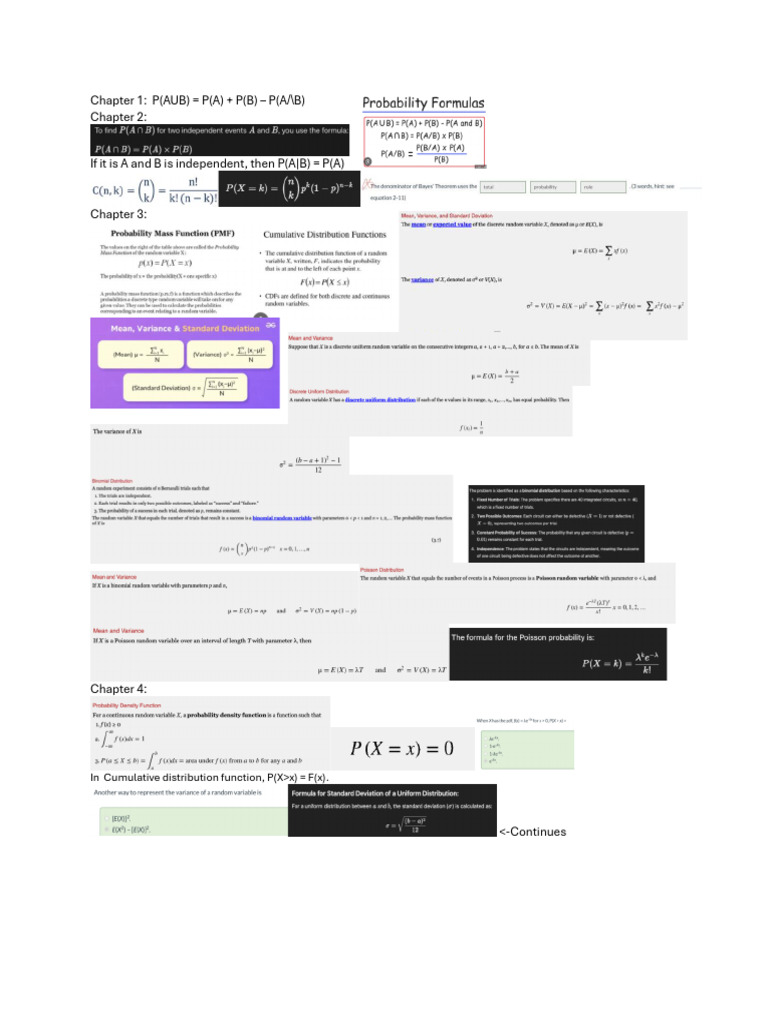 Stat Cheat Sheet 2 | PDF