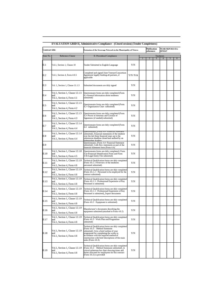 d4 Evaluation Grids Lot 2 | PDF | Financial Statement | Business