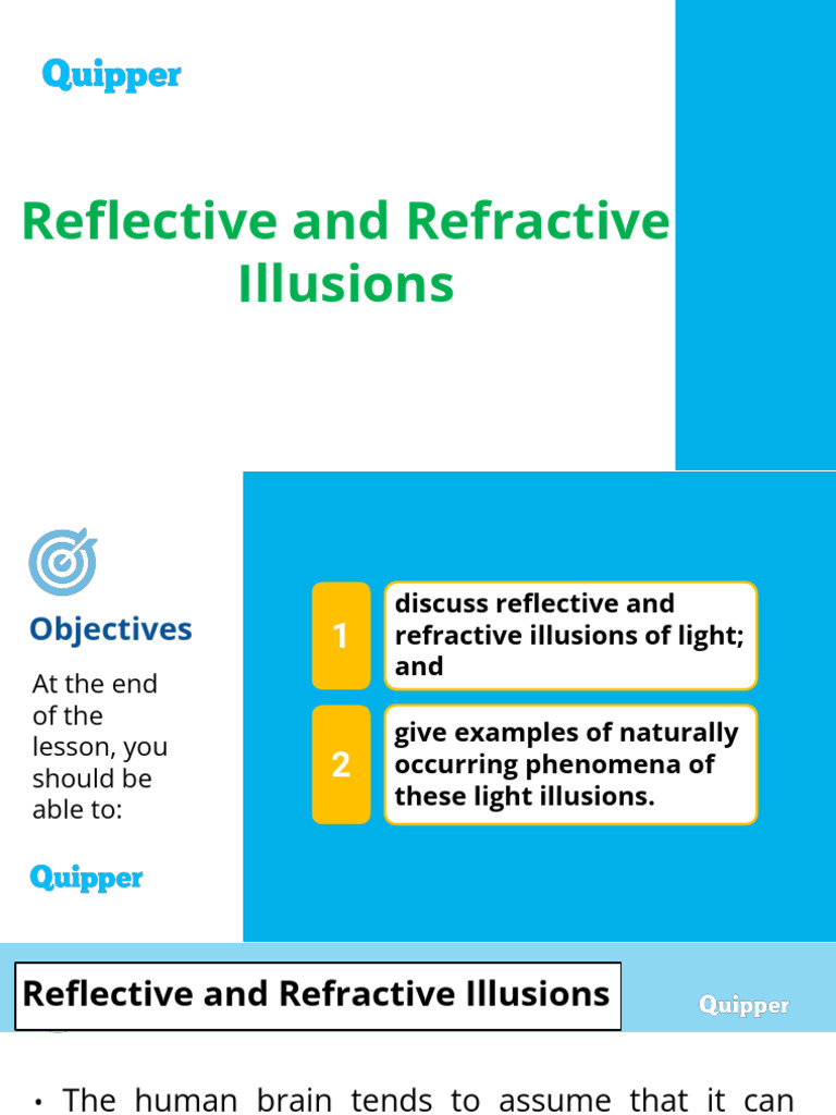 Reflective-and-Refractive-Illusions | PDF | Mirror | Refraction