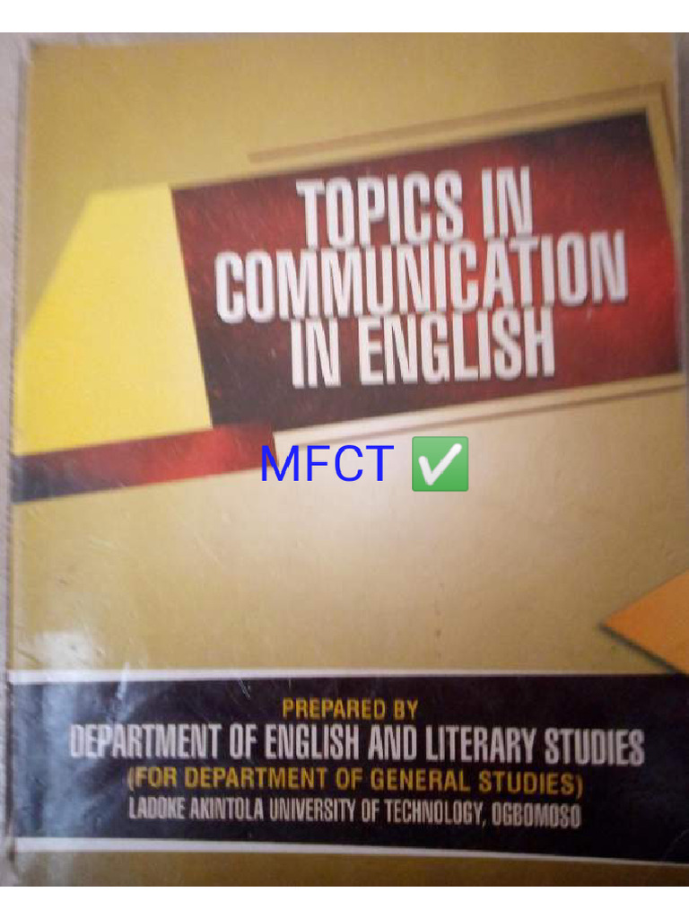 MFCT _GST manual_ Harmattan semester-compressed | PDF