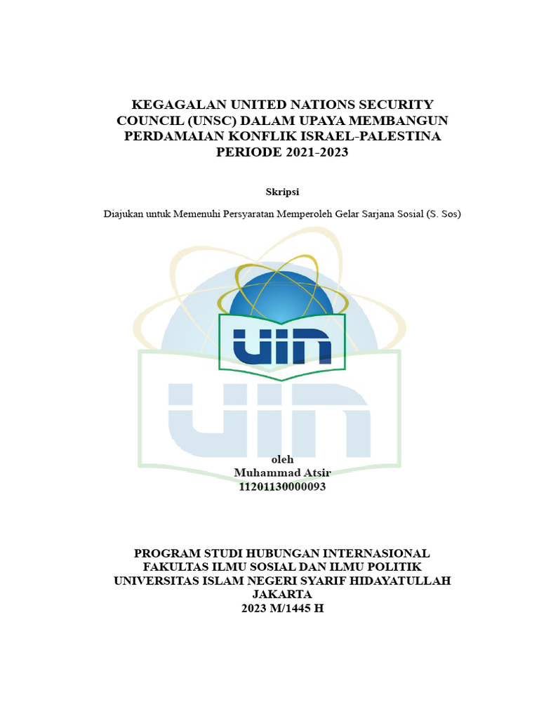 Kegagalan Unsc Dalam 巴以 | PDF