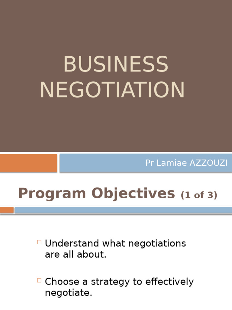 Effective Business Negotiation Strategies | PDF