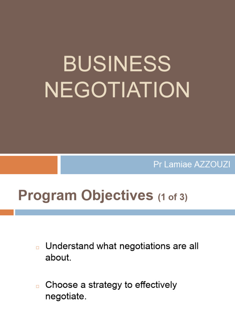 Business Negotiation Essentials | PDF