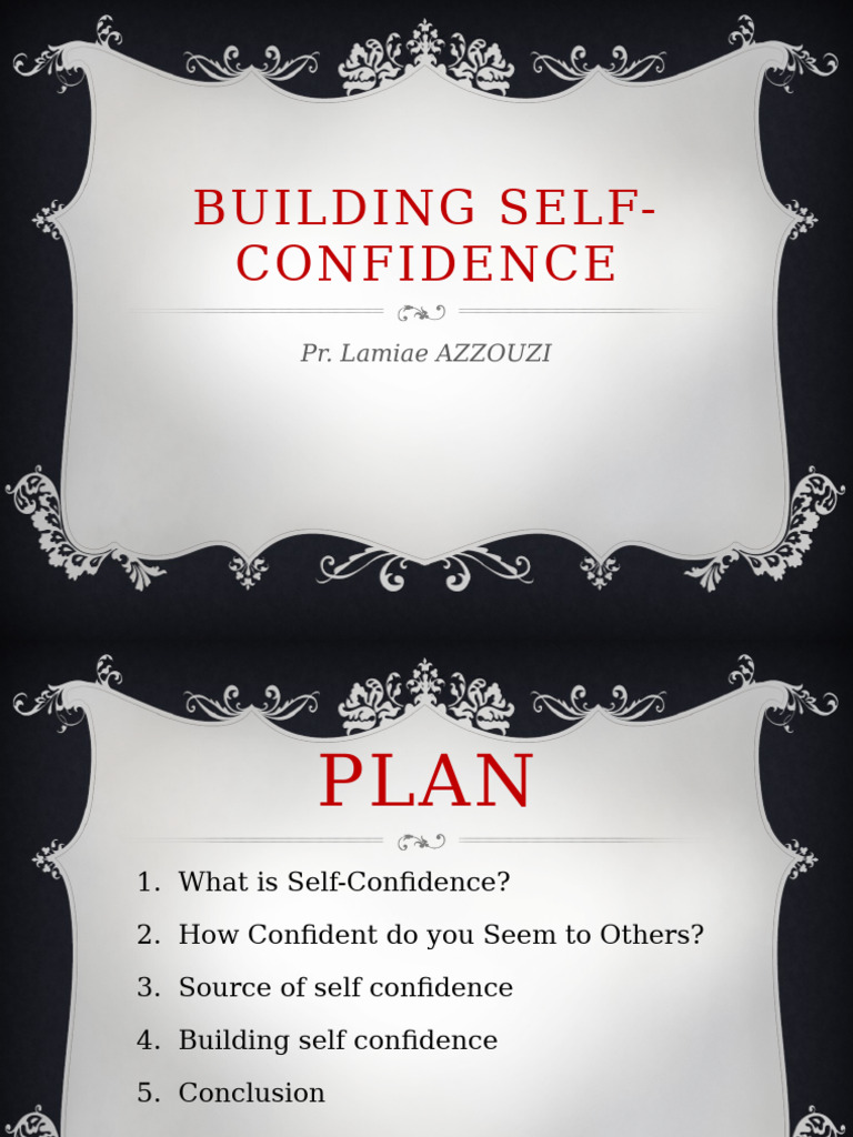 Building Self Confidence | PDF | Self Esteem | Psychology