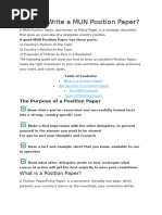 Model UN Position Paper Guide | PDF | Globalization | International ...