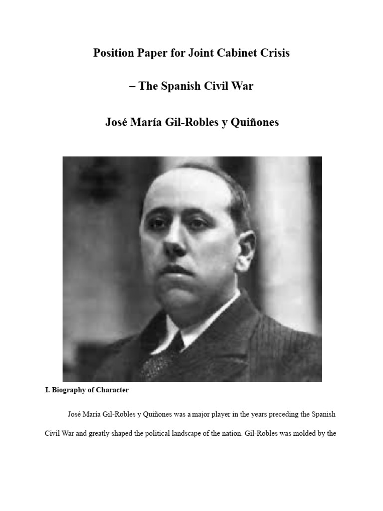 Crisis Position Paper Example | PDF | Spanish Civil War | Politics Of Spain