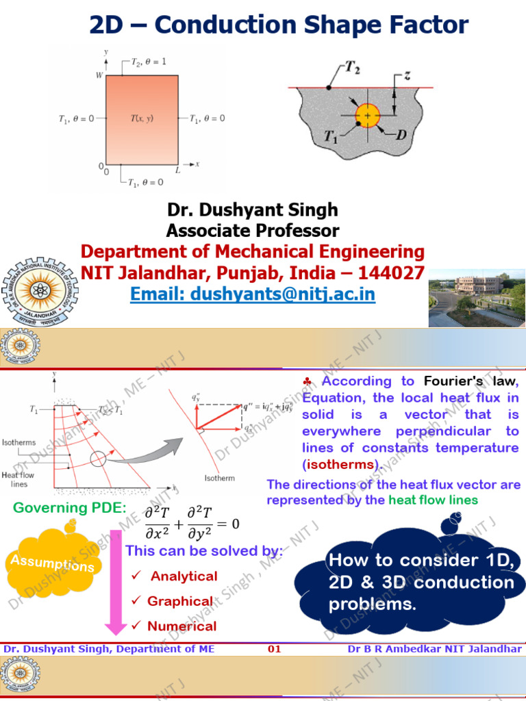 12 - 2D - Conduction Shape Factor | PDF | Thermal Conduction | Heat ...
