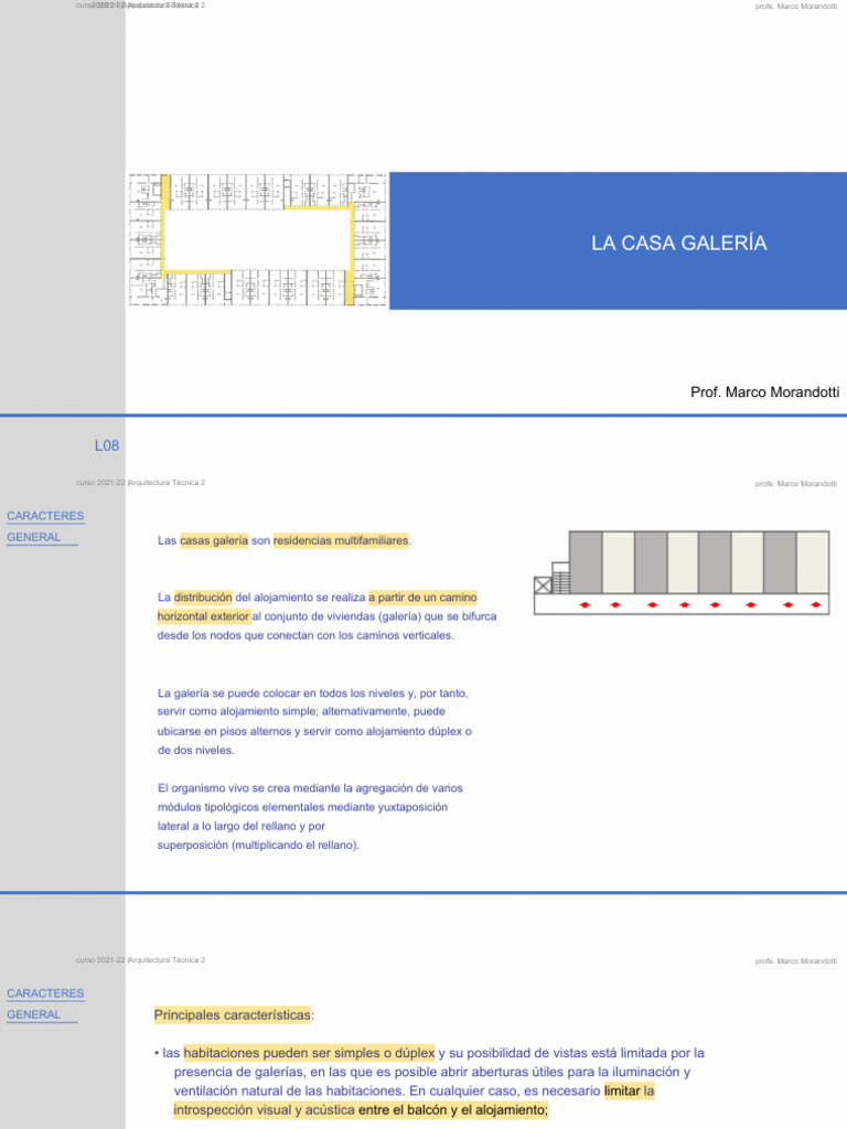 L07 - Casa A Ballatoio | PDF | edificio