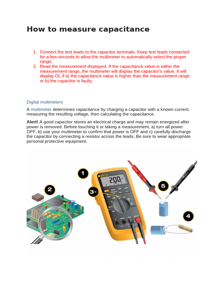 Capacitance How To Measure | PDF | Capacitor | Capacitance