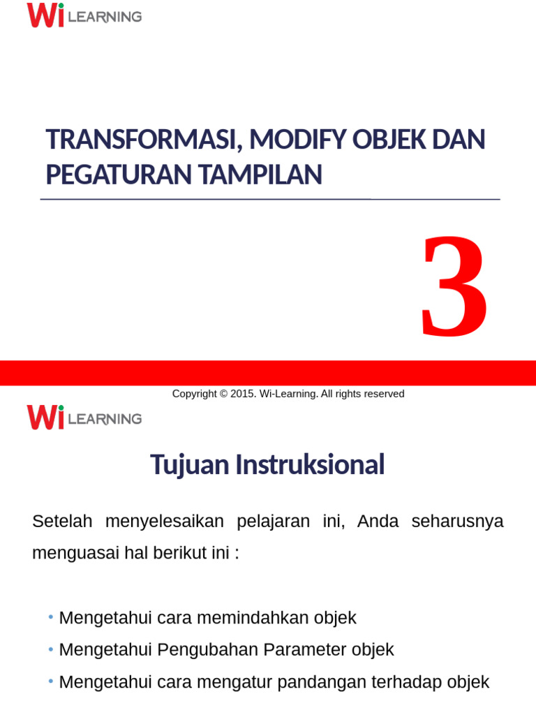 Bab 03 - Transformasi, Modify Objek Dan Pegaturan Tampilan | PDF