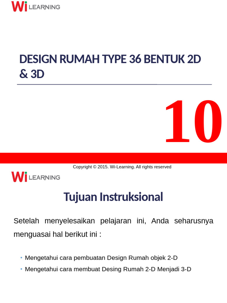 Bab 10 - Design Rumah Type 36 Bentuk 2d & 3d | PDF