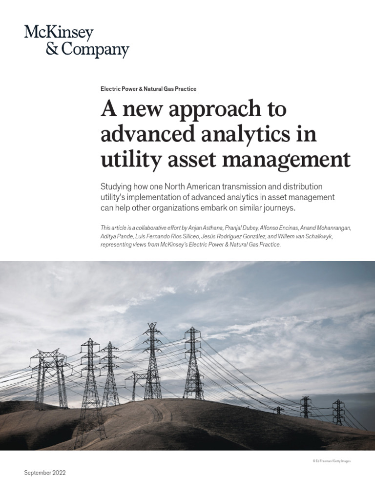 A New Approach To Advanced Analytics in Utility Asset Management | PDF ...