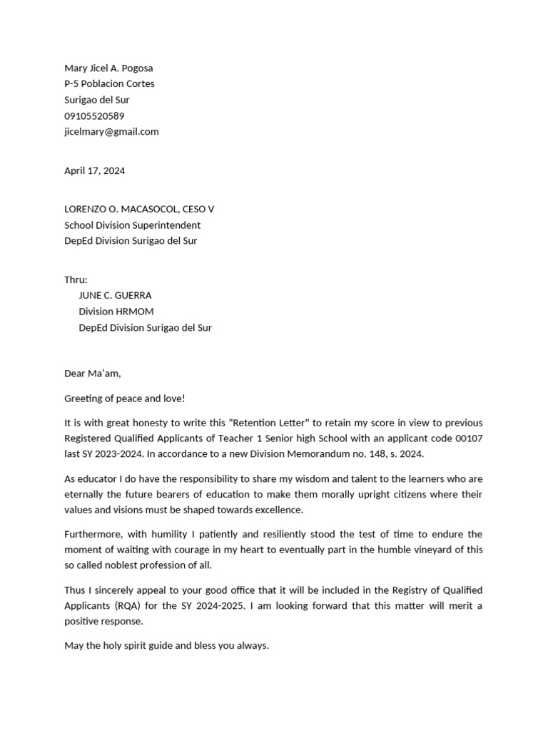 DepEd Letter | PDF