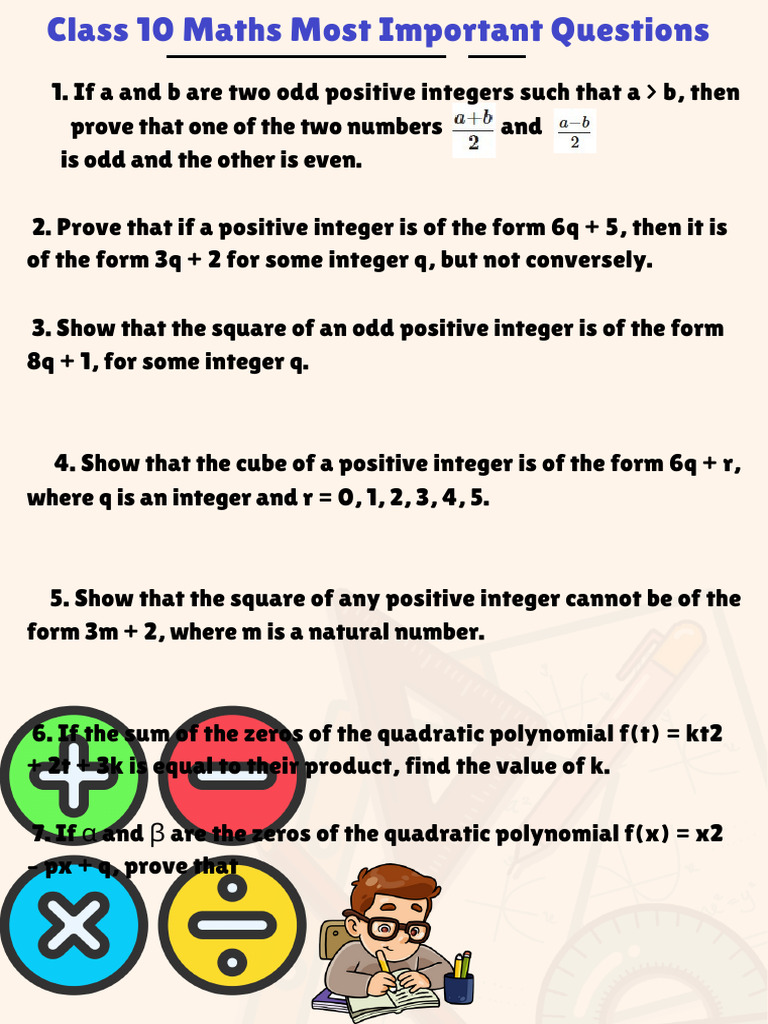 10th Class Top Questions PDF Cbsce | PDF | Circle | Area