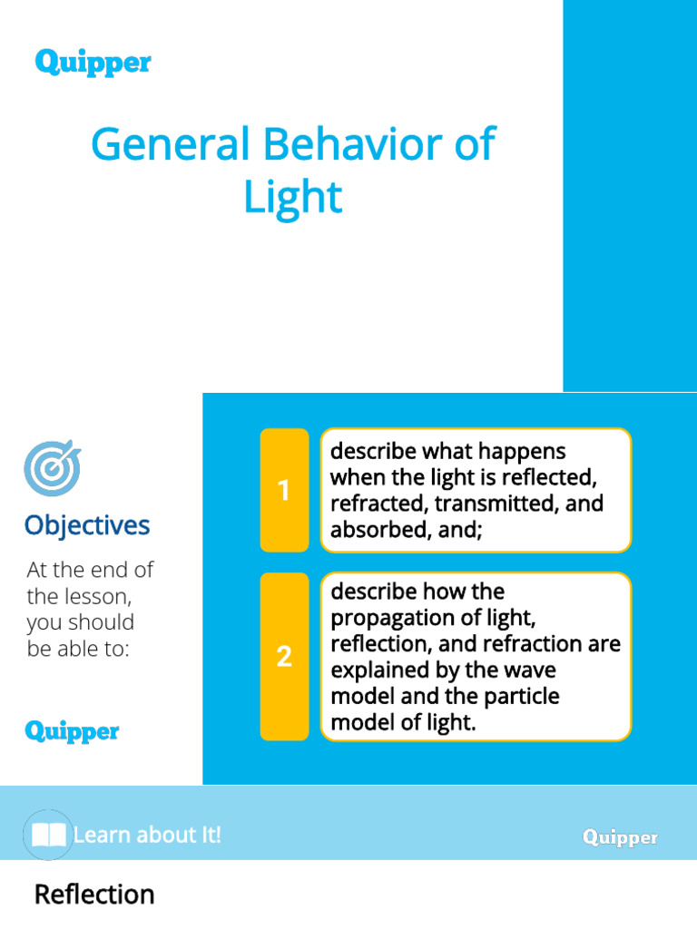 General Behavior of Light.. | PDF | Reflection (Physics) | Light