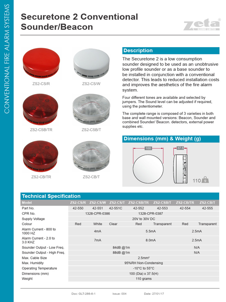 Securetone-2-Conventional-Sounder-Beacon | PDF | Computer Engineering ...