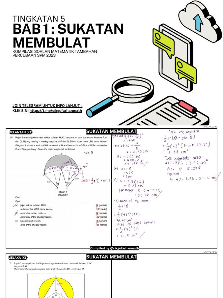 F5C1 SUKATAN MEMBULAT (SOALAN) - @cikgufarhanmath | PDF