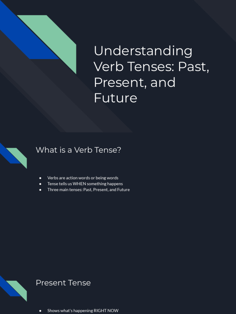 Understanding Verb Tenses_ Past, Present, and Future | PDF