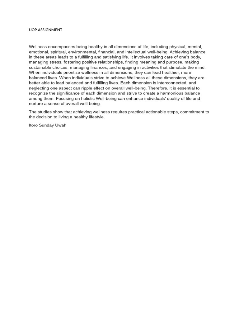 Uop Assignment | PDF