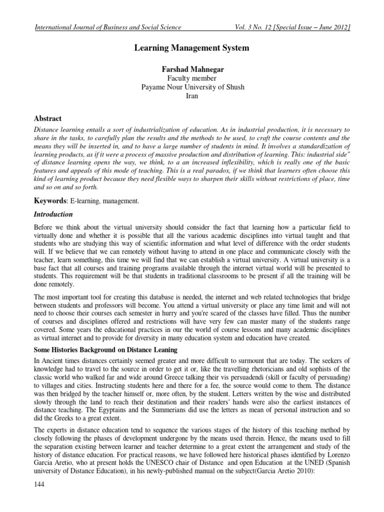 Learning Management System | PDF | Educational Technology | Distance Education