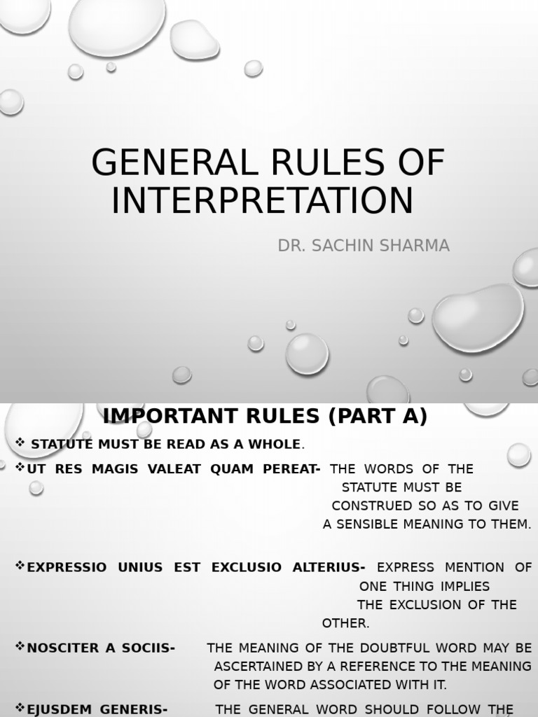 General Rules of Interpretation | PDF | Statutory Interpretation | Justice