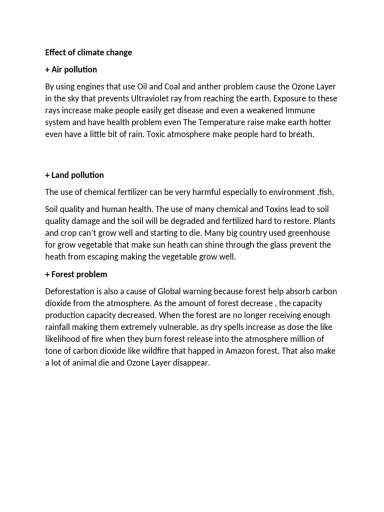 Effect of climate change | PDF