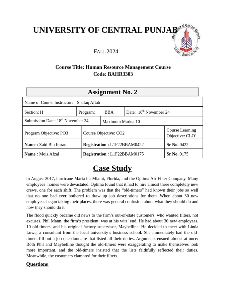 HRM Assignment 2 | PDF | Business