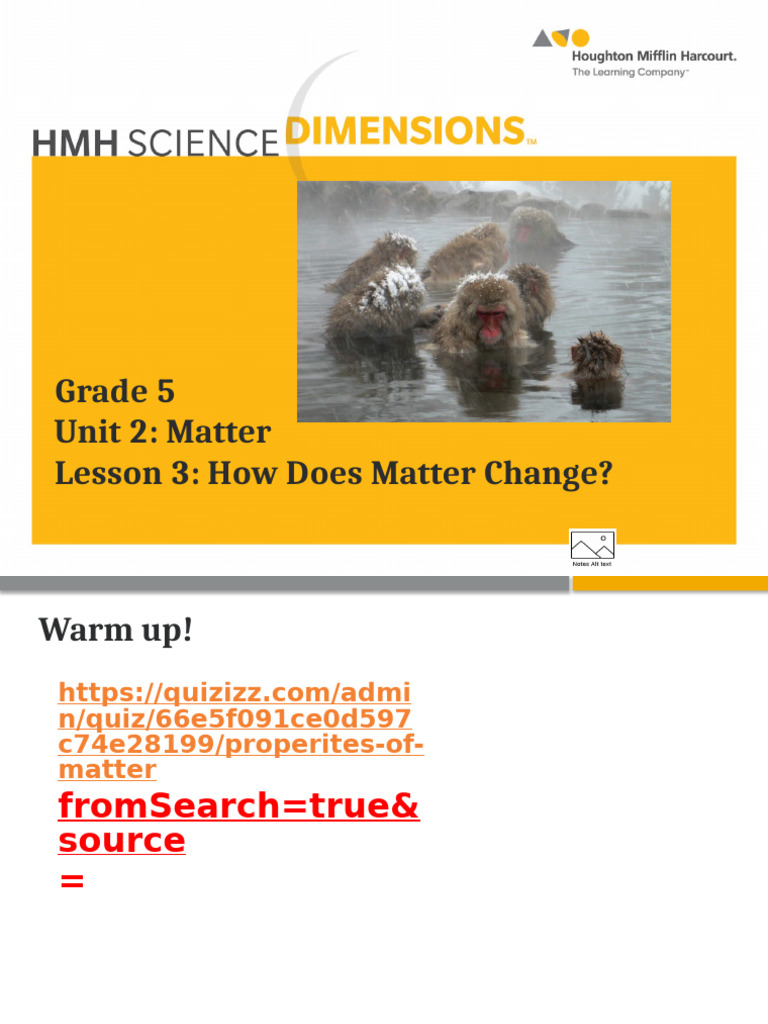 HMHScienceDimensions G5 U2 L3 Session 4 | PDF | Freezing | Melting Point