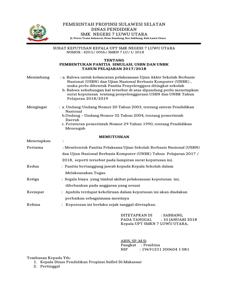 SK - Uan Dan Uas 2018 | PDF