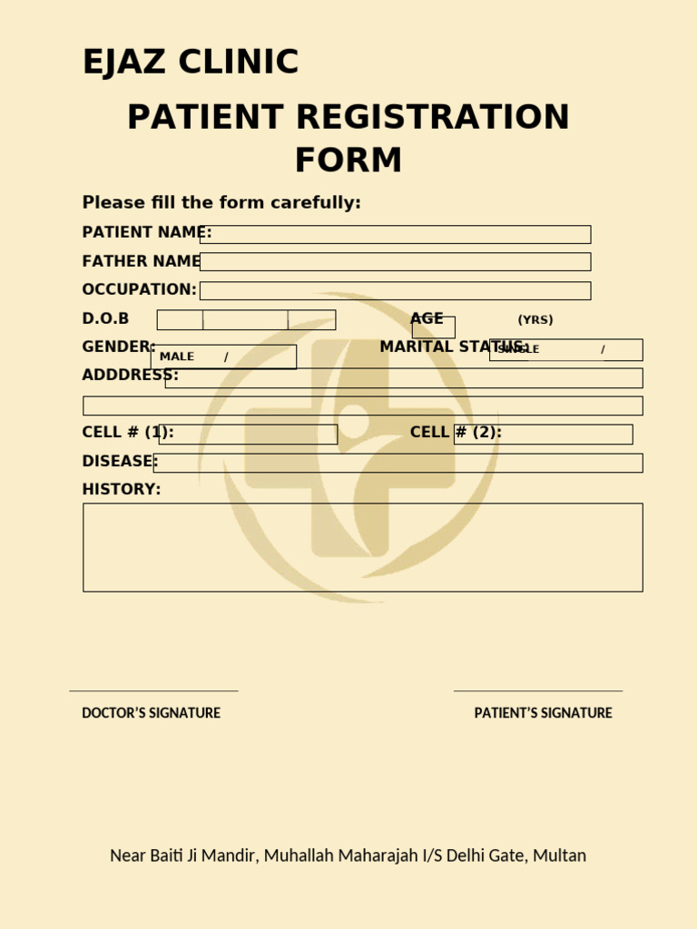 Patient Registration Form | PDF