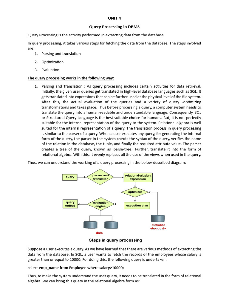 Query Processing for DBMS Students | PDF | Databases | Object Oriented Programming